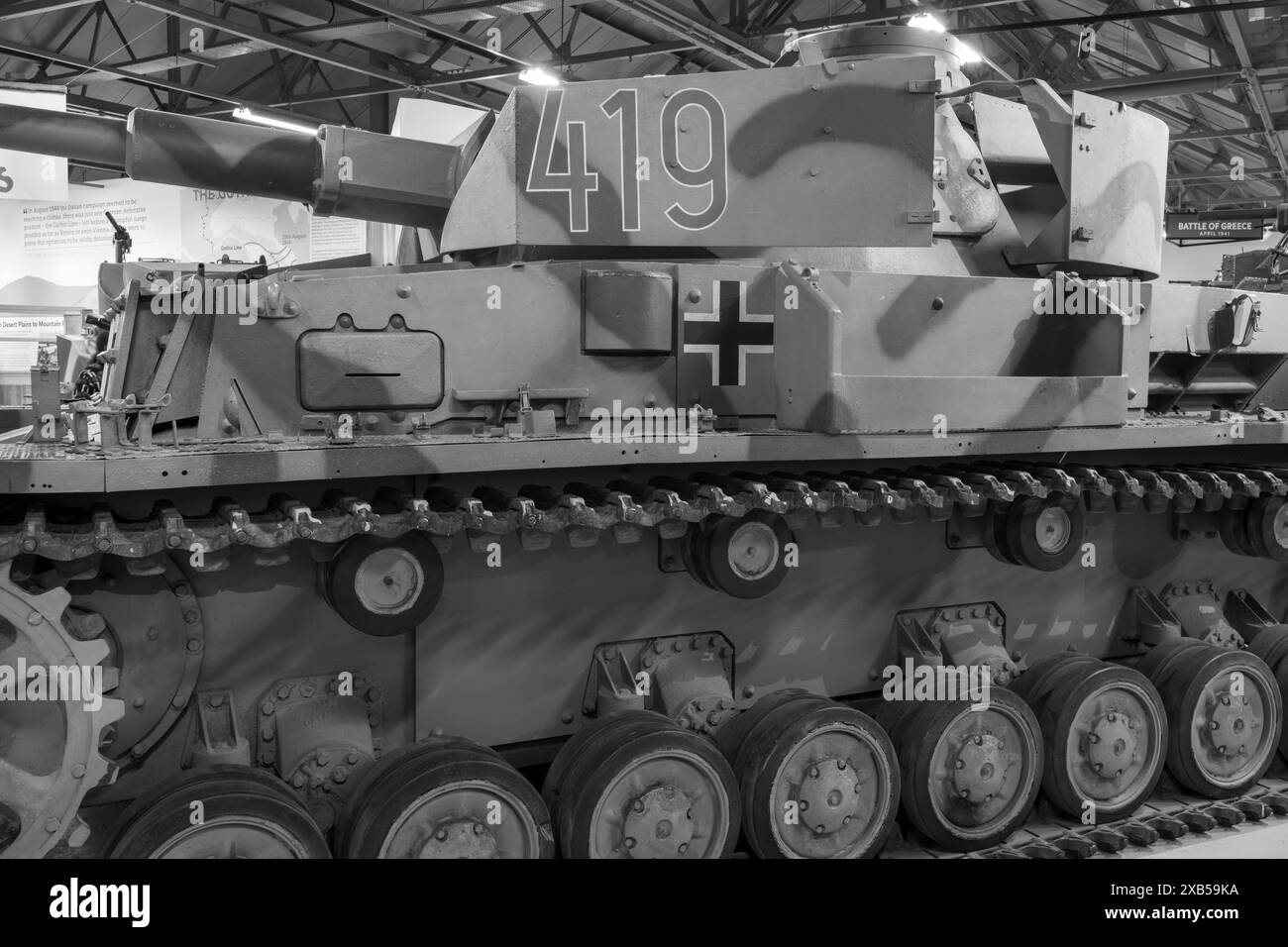 Bovington.Dorset.United Kingdom.February 25th 2024.A Panzer 4 tank from ...