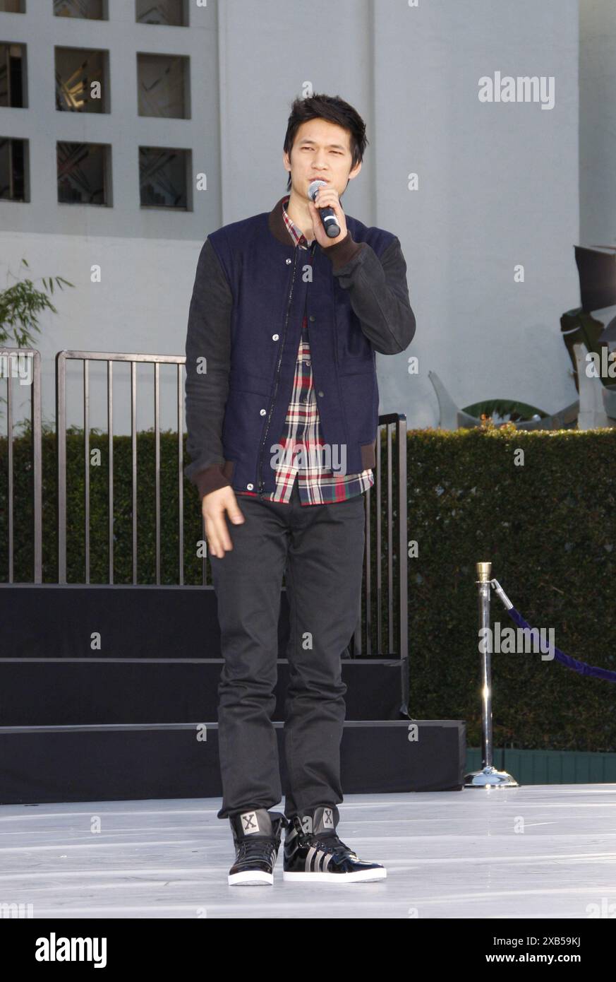 Harry Shum Jr. at the Michael Jackson Hand And Footprint Ceremony held ...