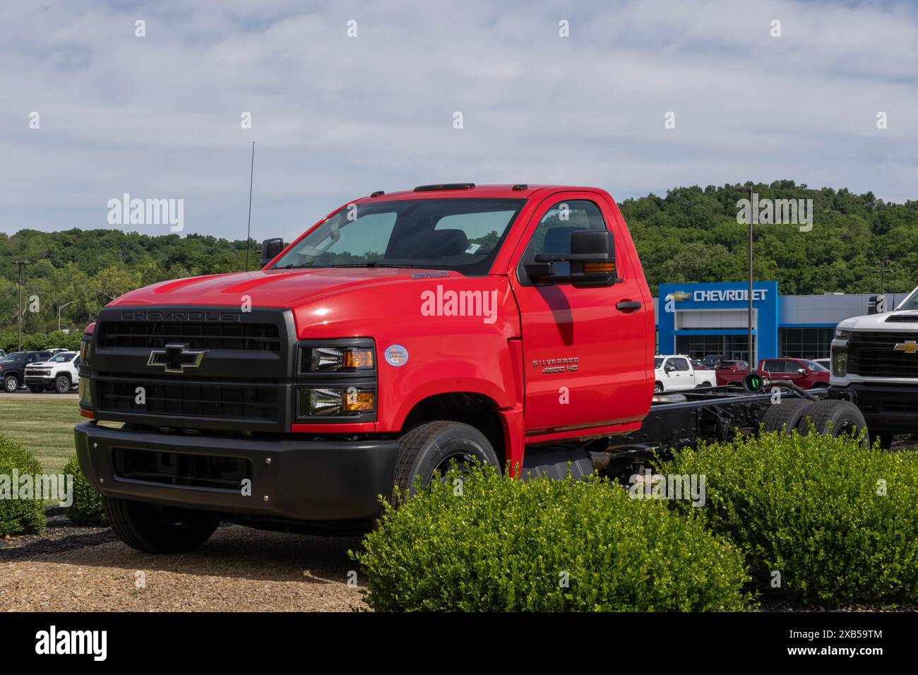 West Harrison - June 9, 2024: Chevrolet Silverado 4500 Chassis Cab ...