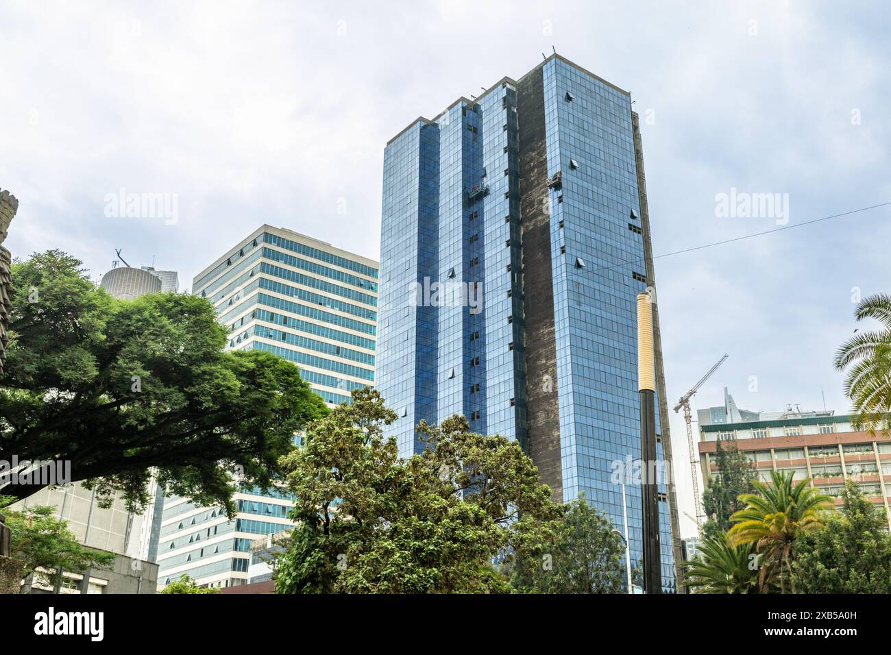 Modern downtown skyscrapers of central business district of ethiopian ...