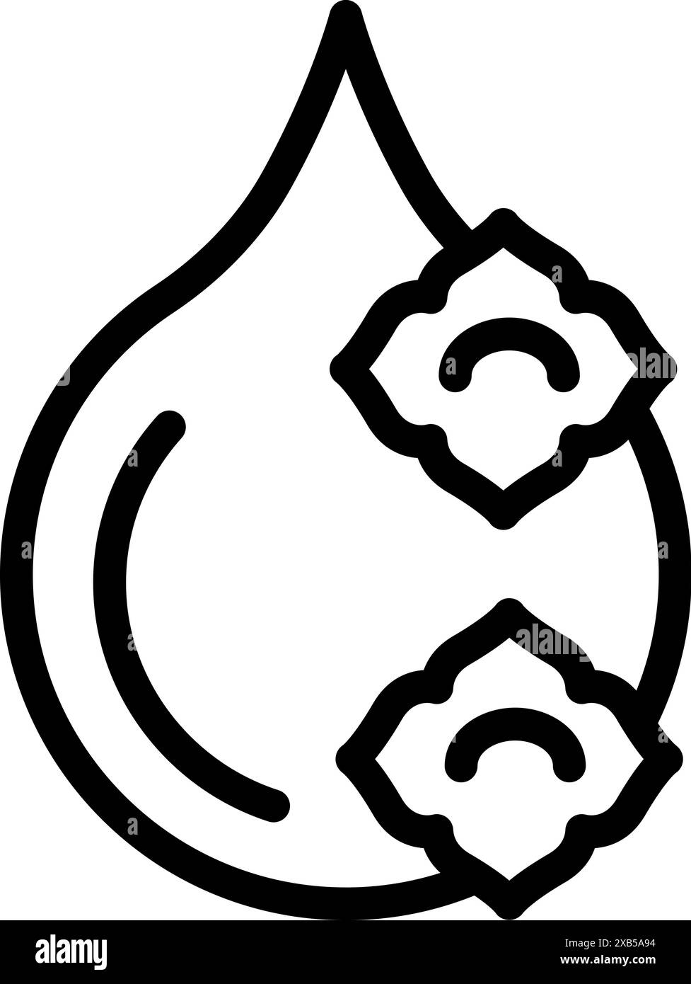 Black and white icon of a water drop with two feminine hygiene products ...