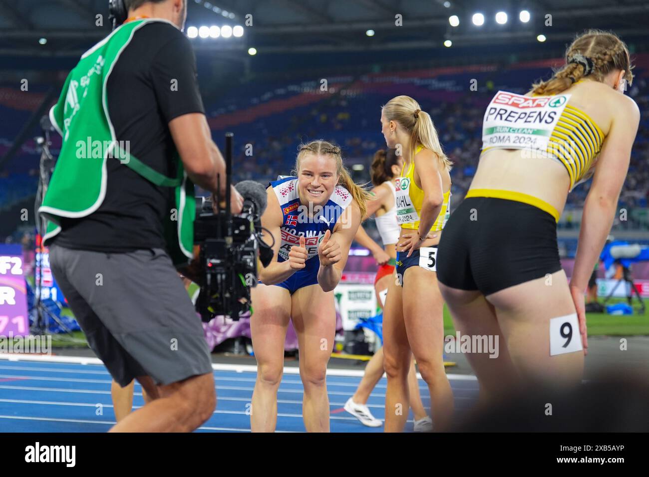 Rome, Italy 20240610. Henriette Jaeger in the semi-final 200 meters during the European ...