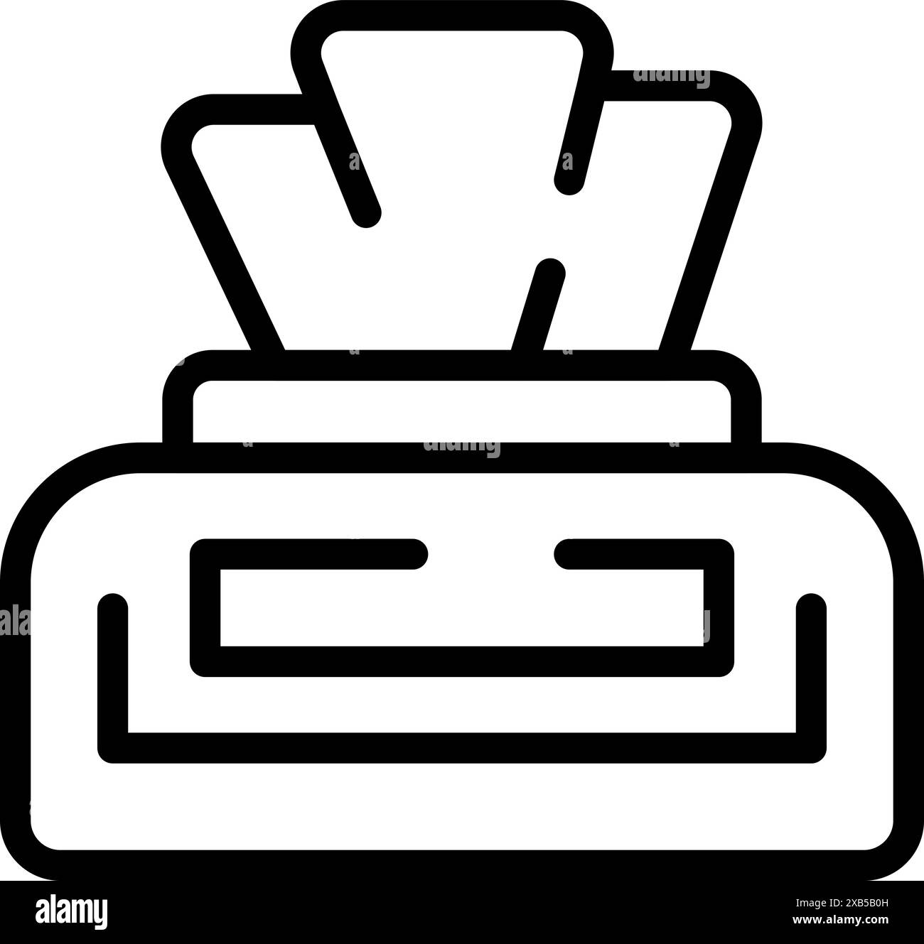Line drawing of a pack of sanitizing wipes dispensing wipes for ...
