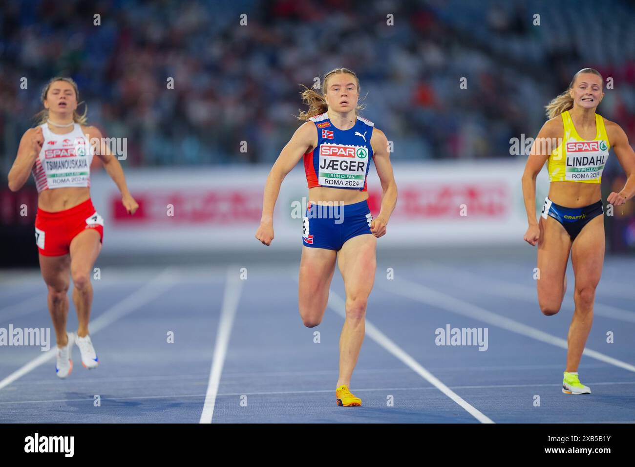 Rome, Italy 20240610. Henriette Jaeger in the semi-final 200 meters during the European ...