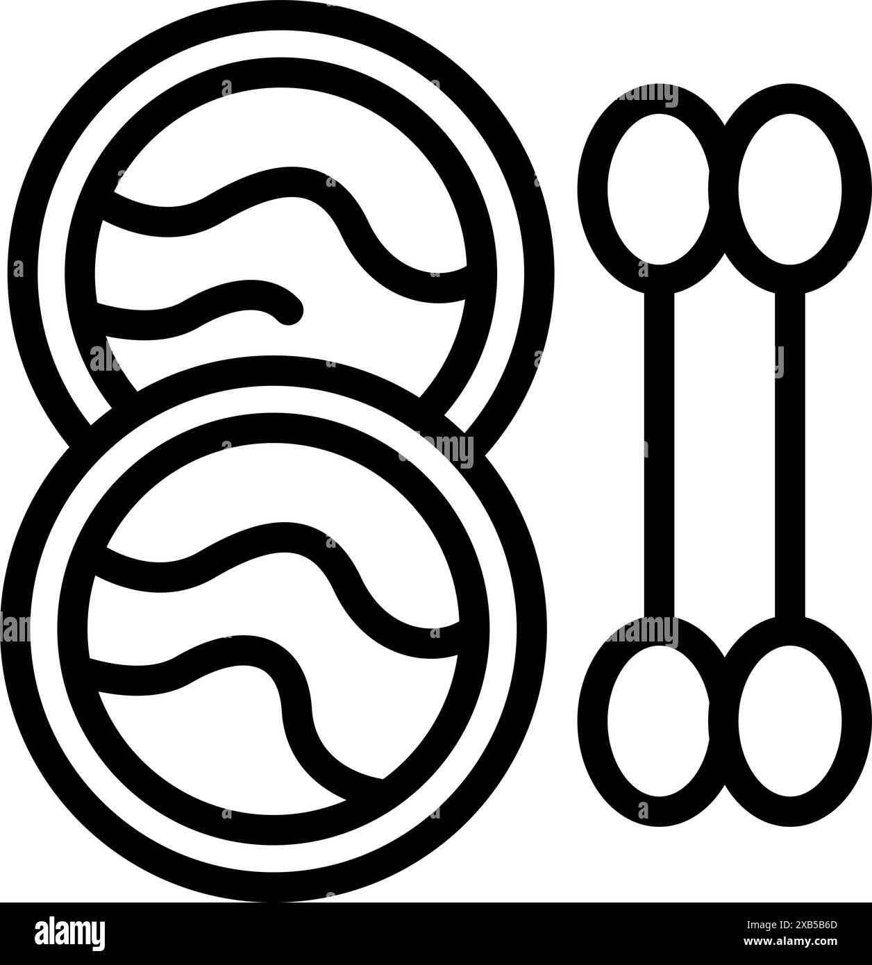 Line drawing of a kkwaenggwari, a small gong used in korean traditional ...