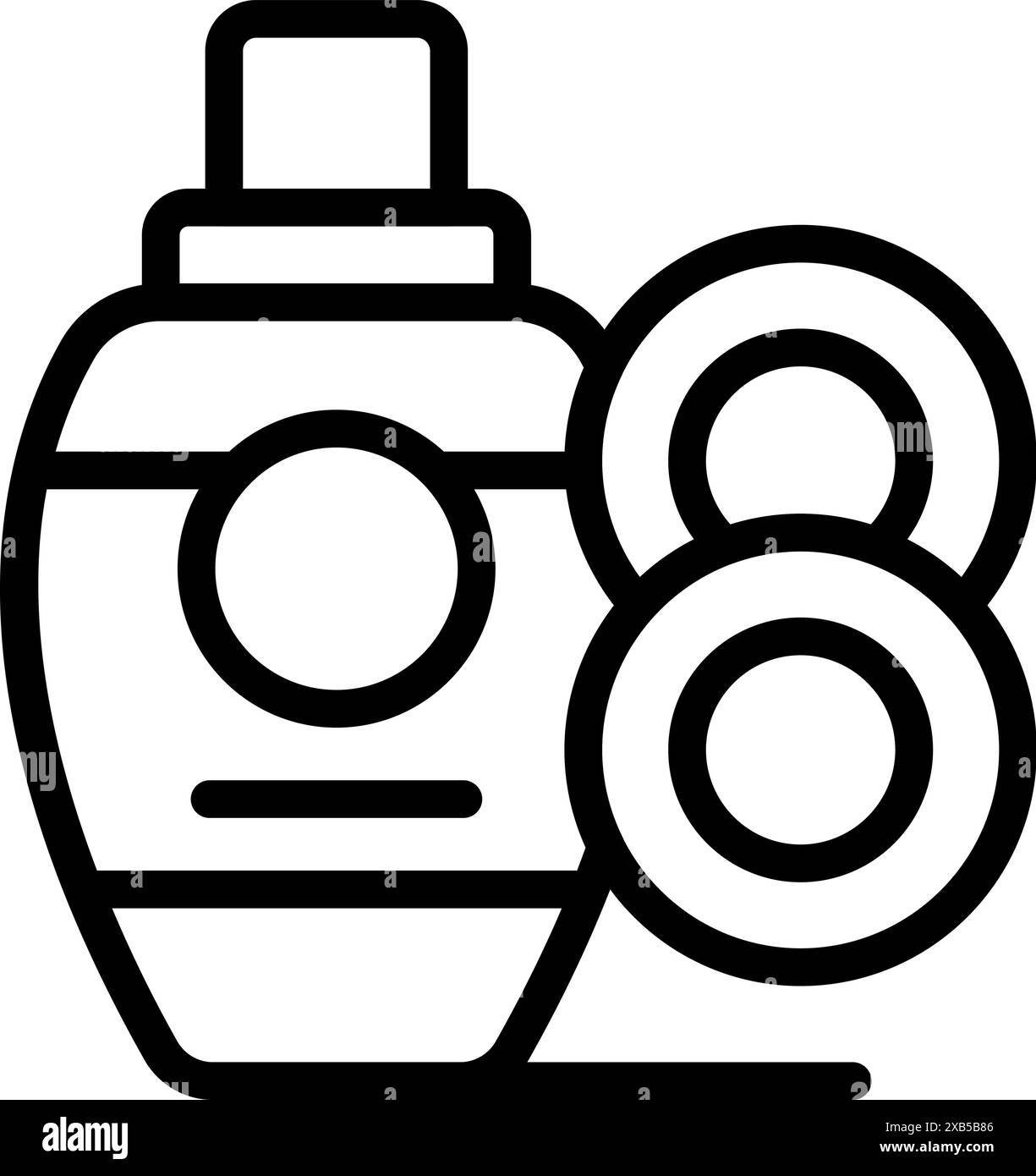 Contact lens solution bottle with contact lenses for eyesight ...