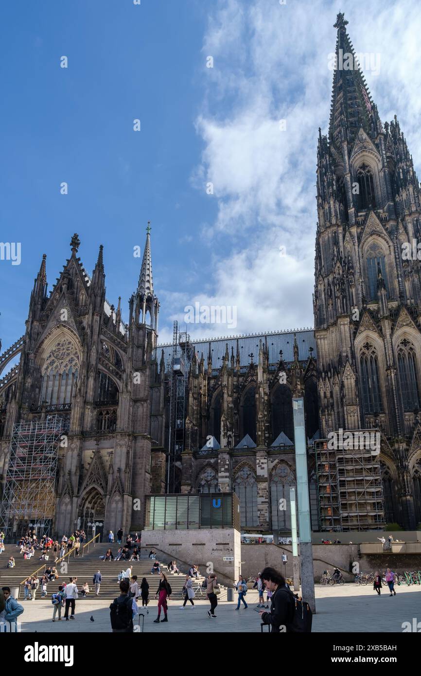 Cologne, Germany - May 22, 2024 : Panoramic view of the impressive Dom ...