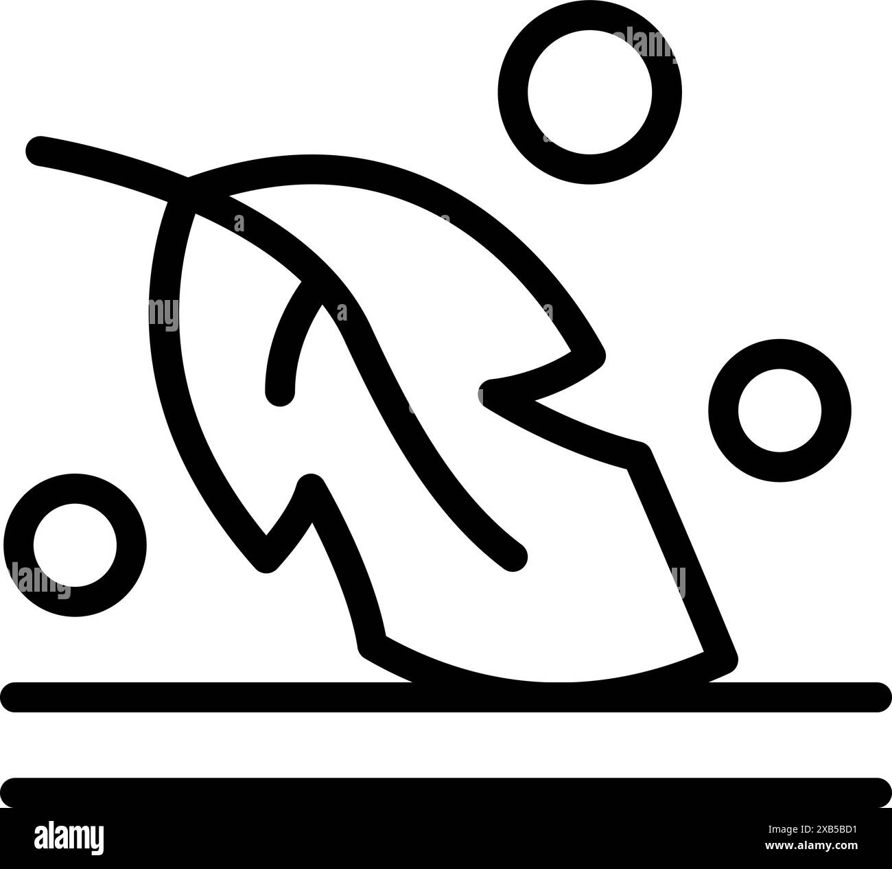 Minimalist line art icon of a single feather slowly falling to the ...