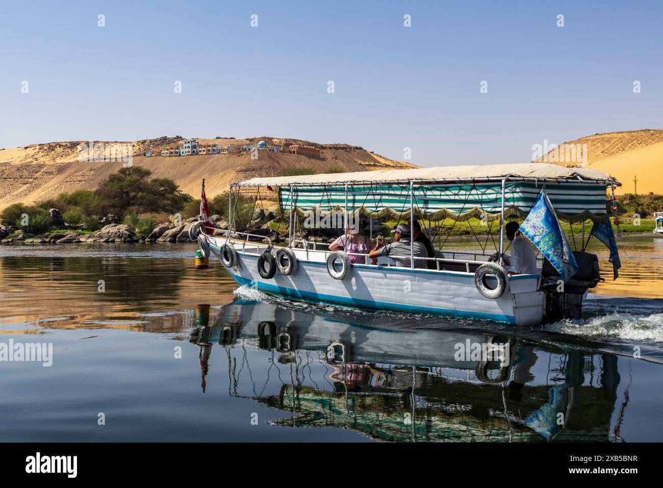Excursion, tourist boats at Aswan, Egypt, North Africa, Africa Stock ...