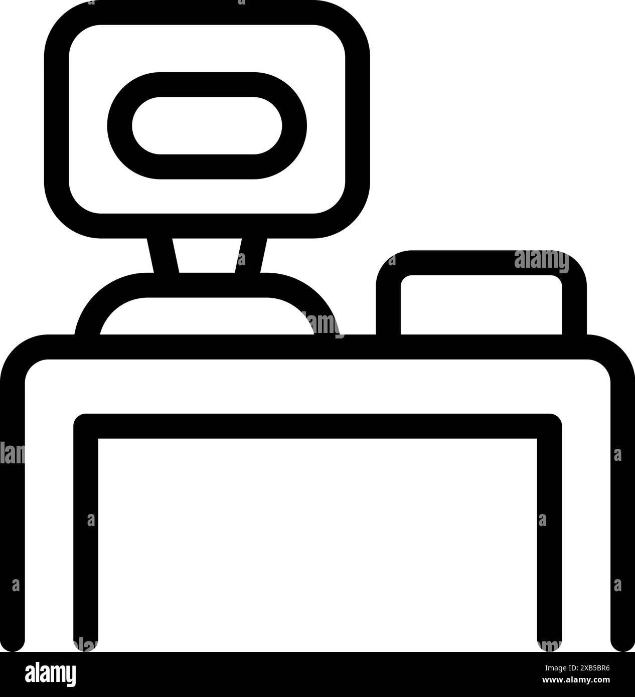 Computer monitor displaying design Black and White Stock Photos ...