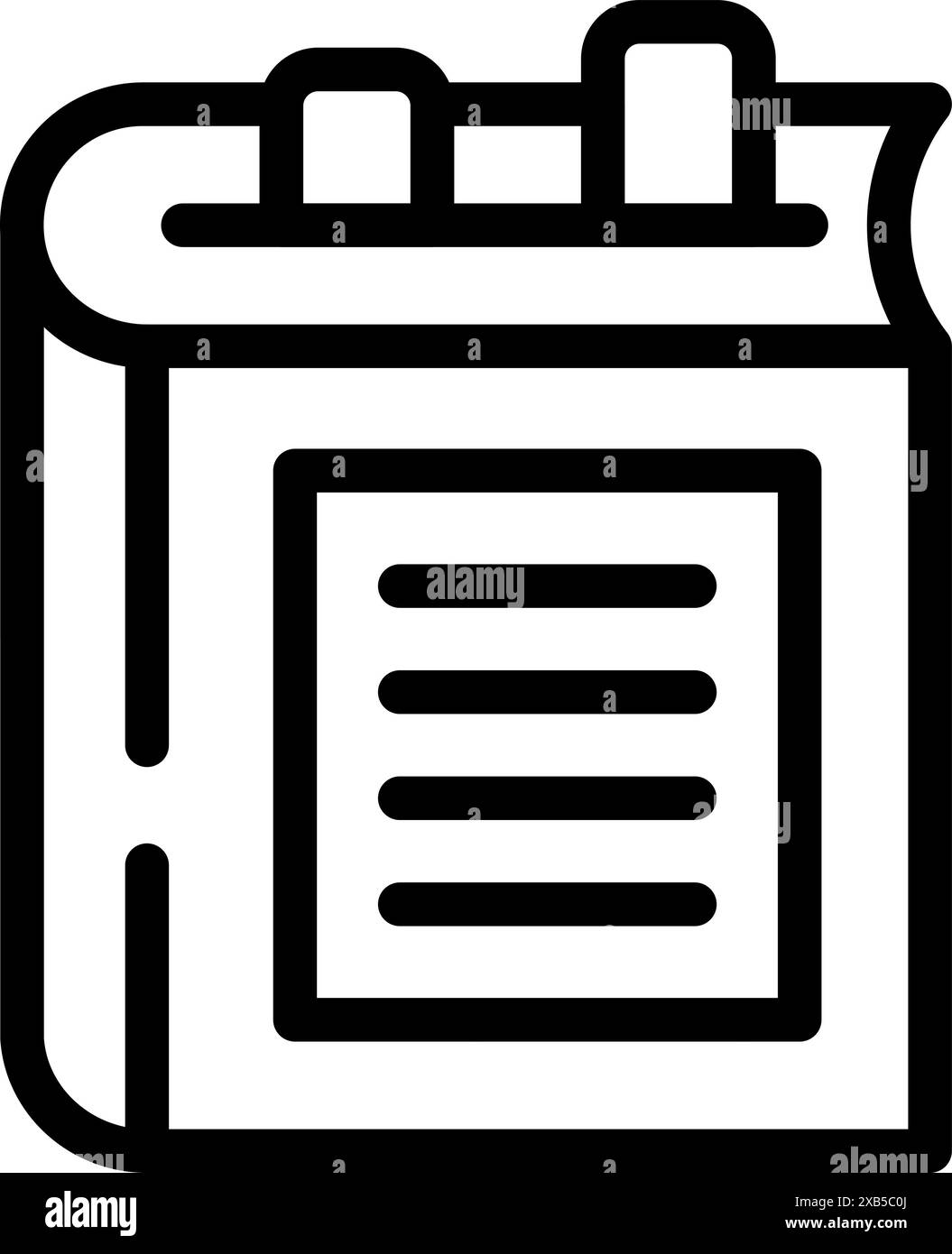 Closed book with bookmarks sticking out for marking interesting pages ...