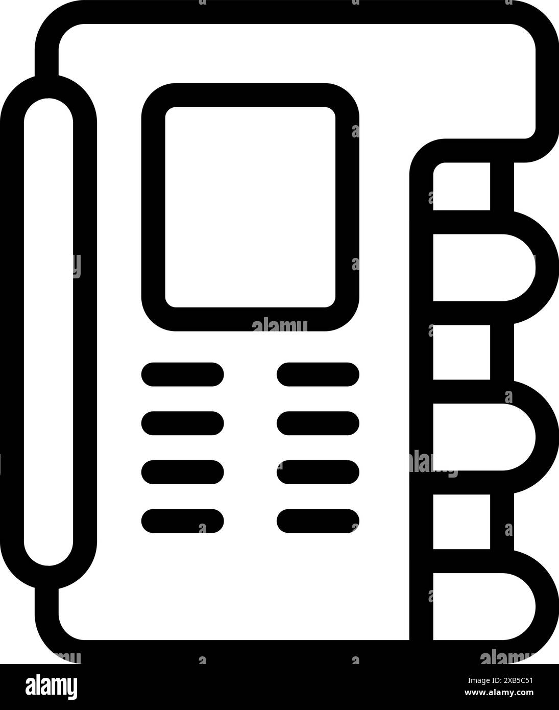 Line drawing of an office phone representing clear communication Stock ...