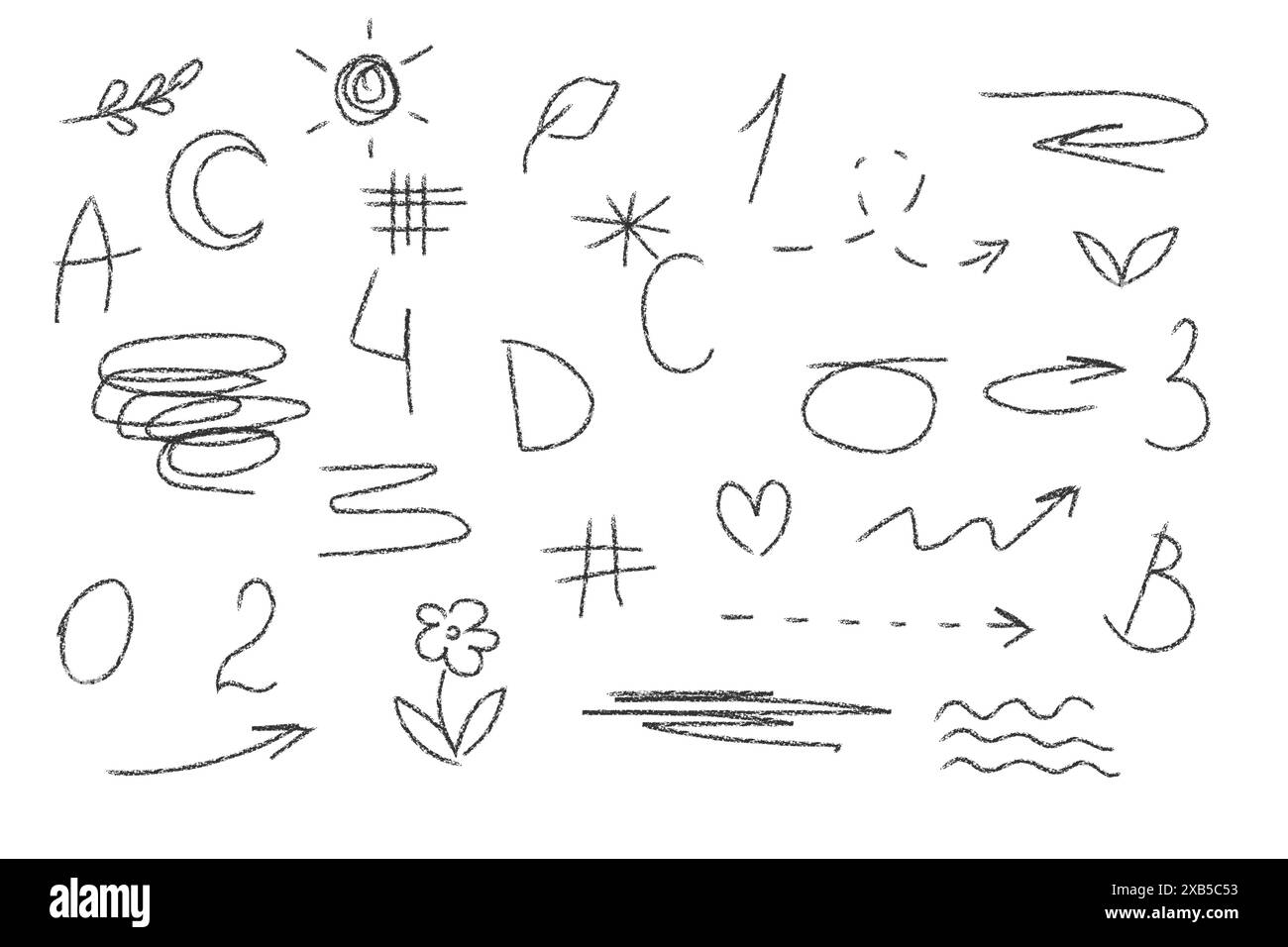 Charcoal and pencil Stock Vector Images - Alamy