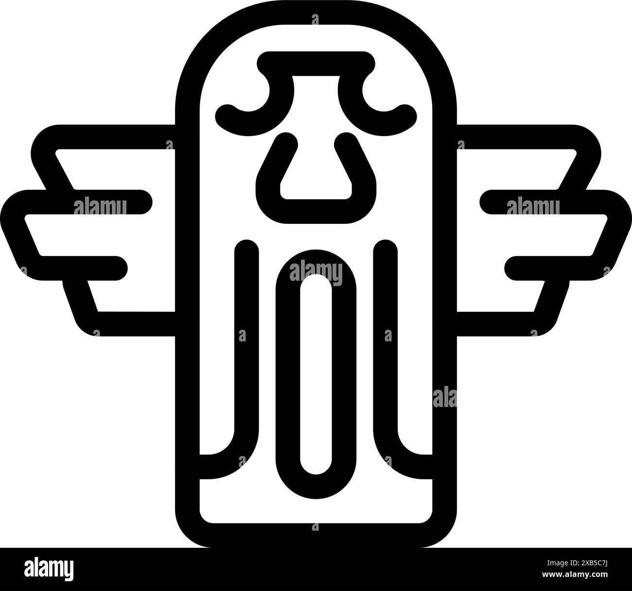 Ancient mayan god idol statue depicting deity with outstretched wings ...