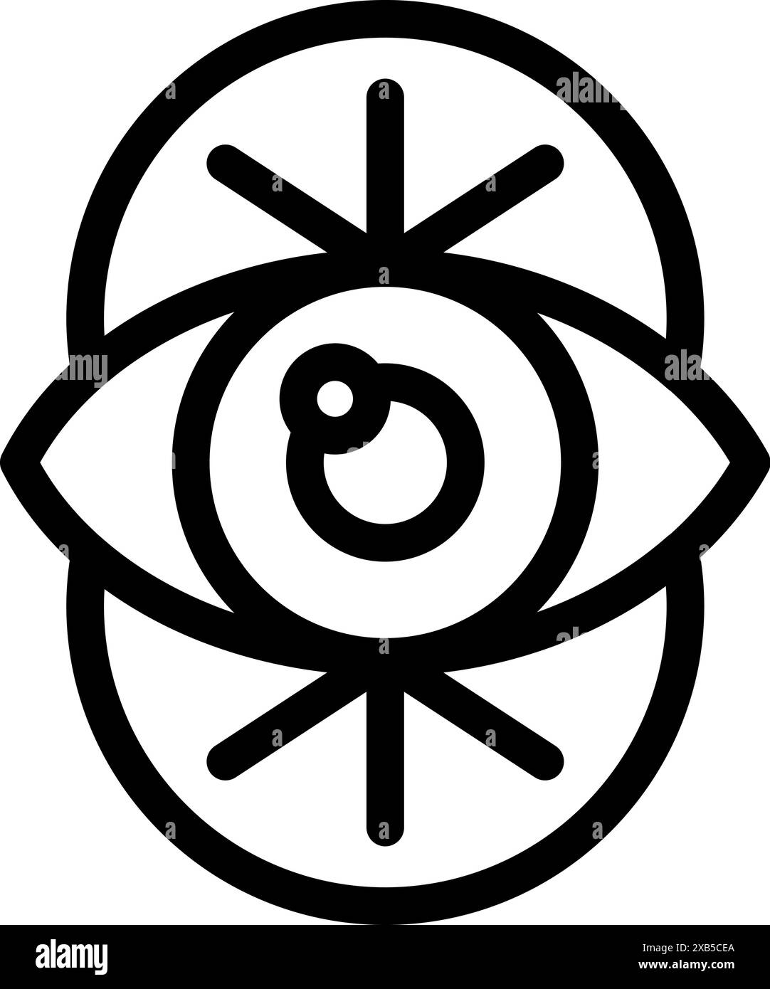 Simple line art icon of an eye, symbolizing concepts like vision ...