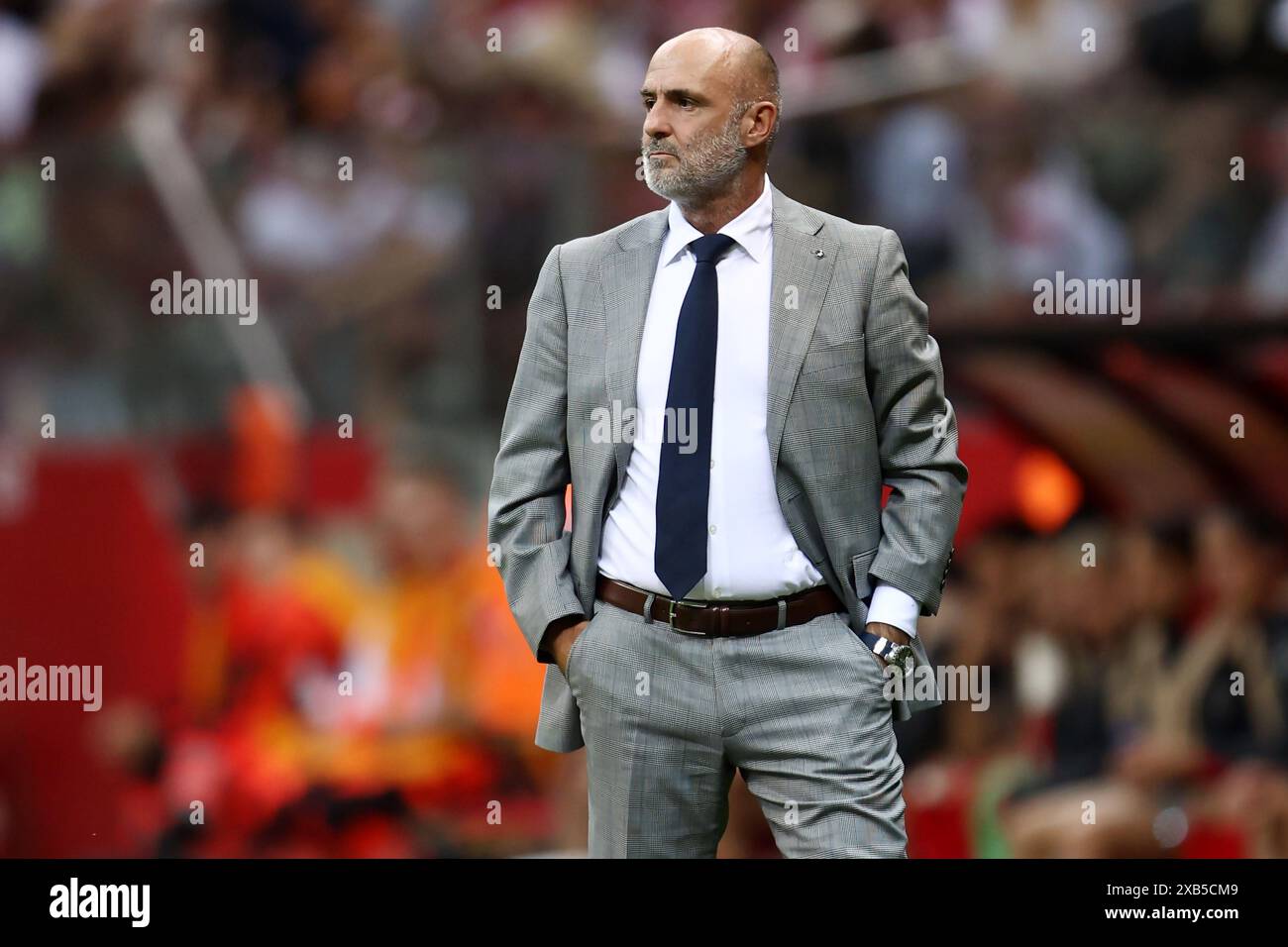 Coach Michal Probierz of Poland during the International Friendly ...