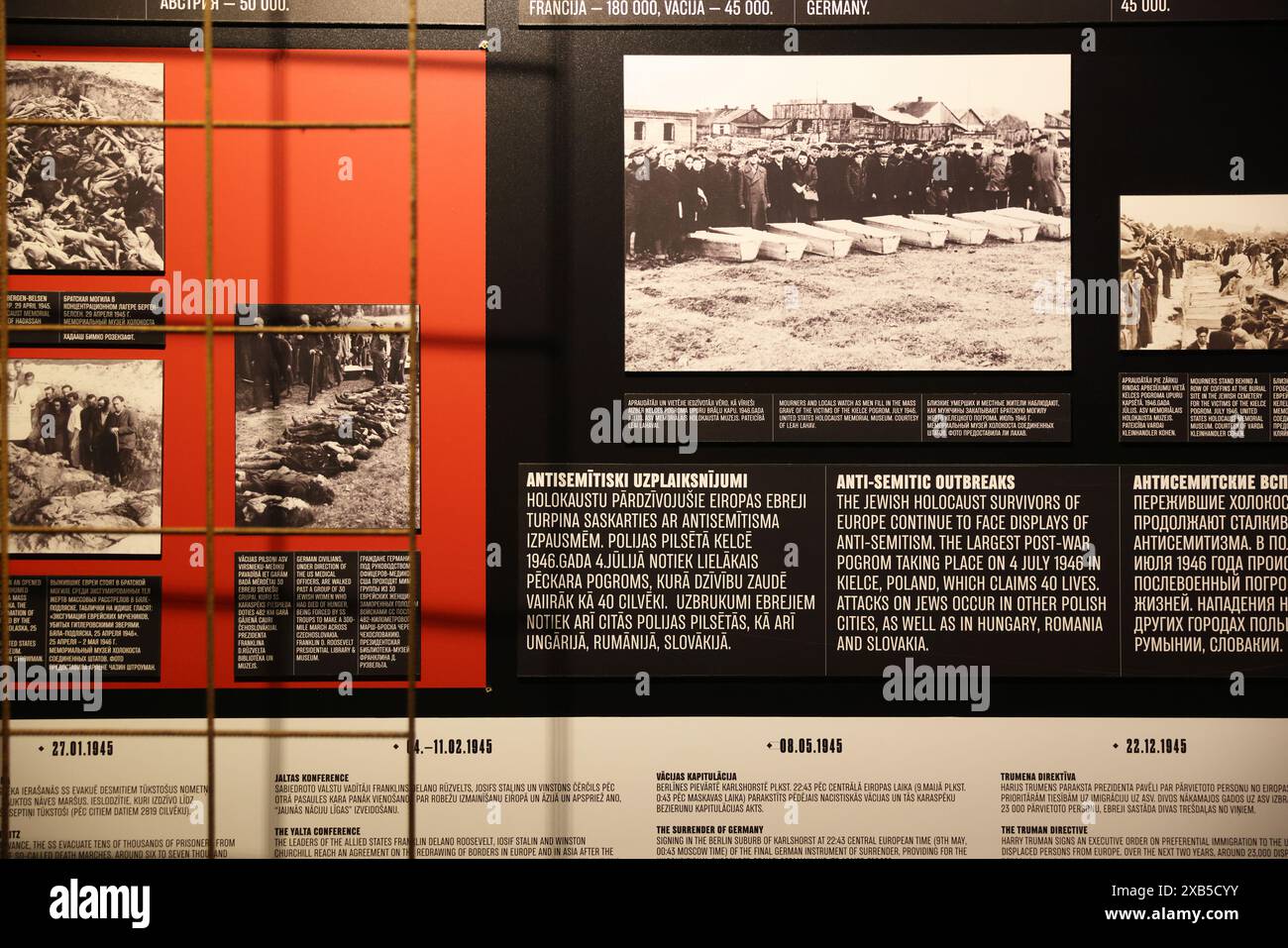 Displays at the sad Riga Ghetto & Holocaust Museum which commemorates ...