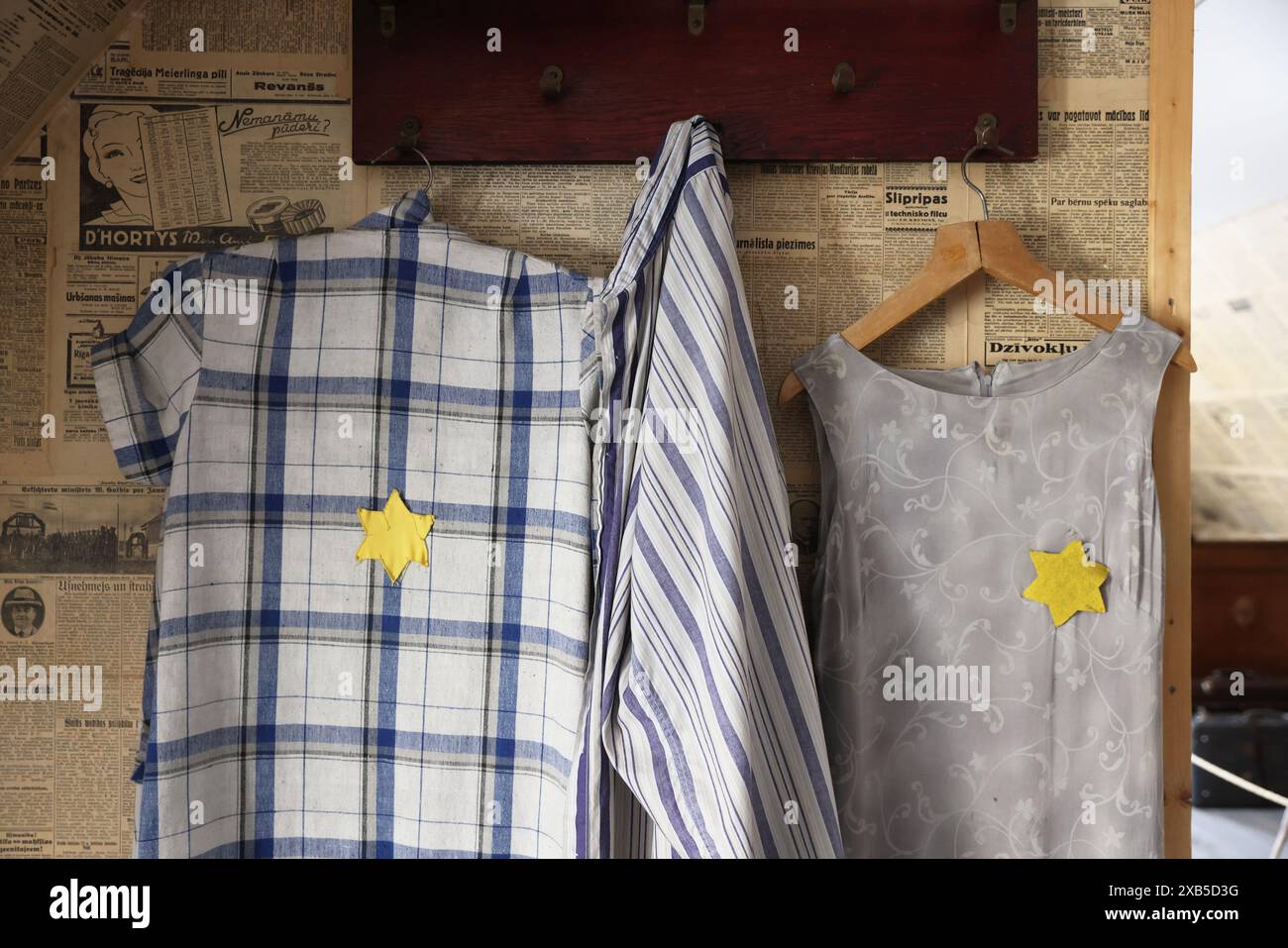 Riga Ghetto House, at the Latvian Holocaust Museum, which once housed ...