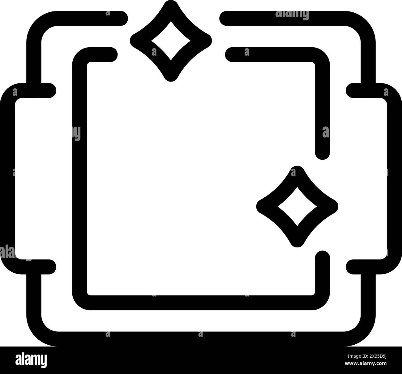 Three blank overlapping square speech bubbles with sparkling stars ...