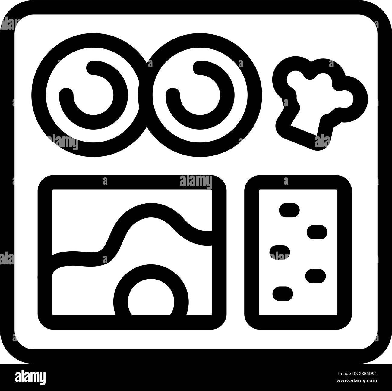 Line Icon Of A Lunchbox Containing A Healthy Meal And Medication Symbolizing The Importance Of