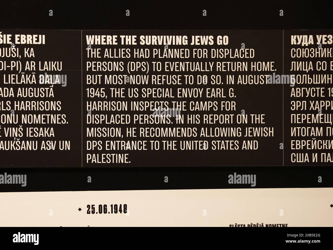 Displays at the Riga Ghetto & Holocaust Museum which commemorates the ...