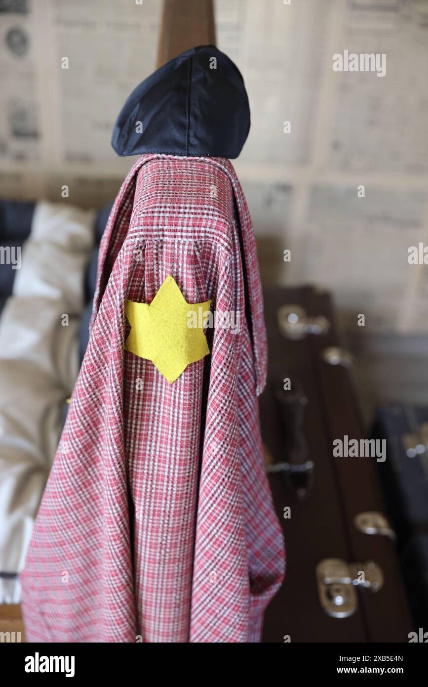 Riga Ghetto House, at the Latvian Holocaust Museum, which once housed ...