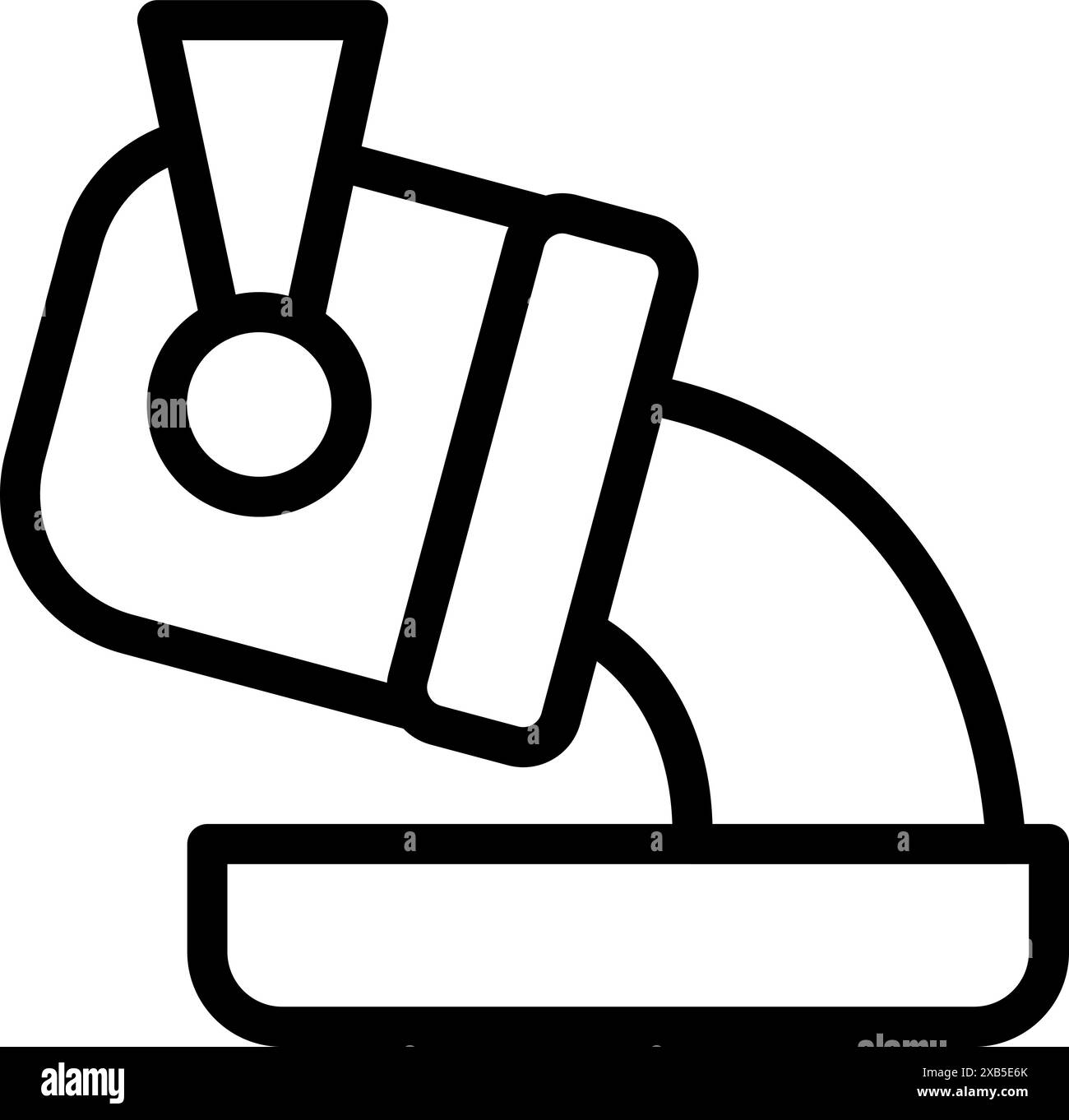 Simple linear icon representing the action of pouring concrete mix from a bucket into a ...