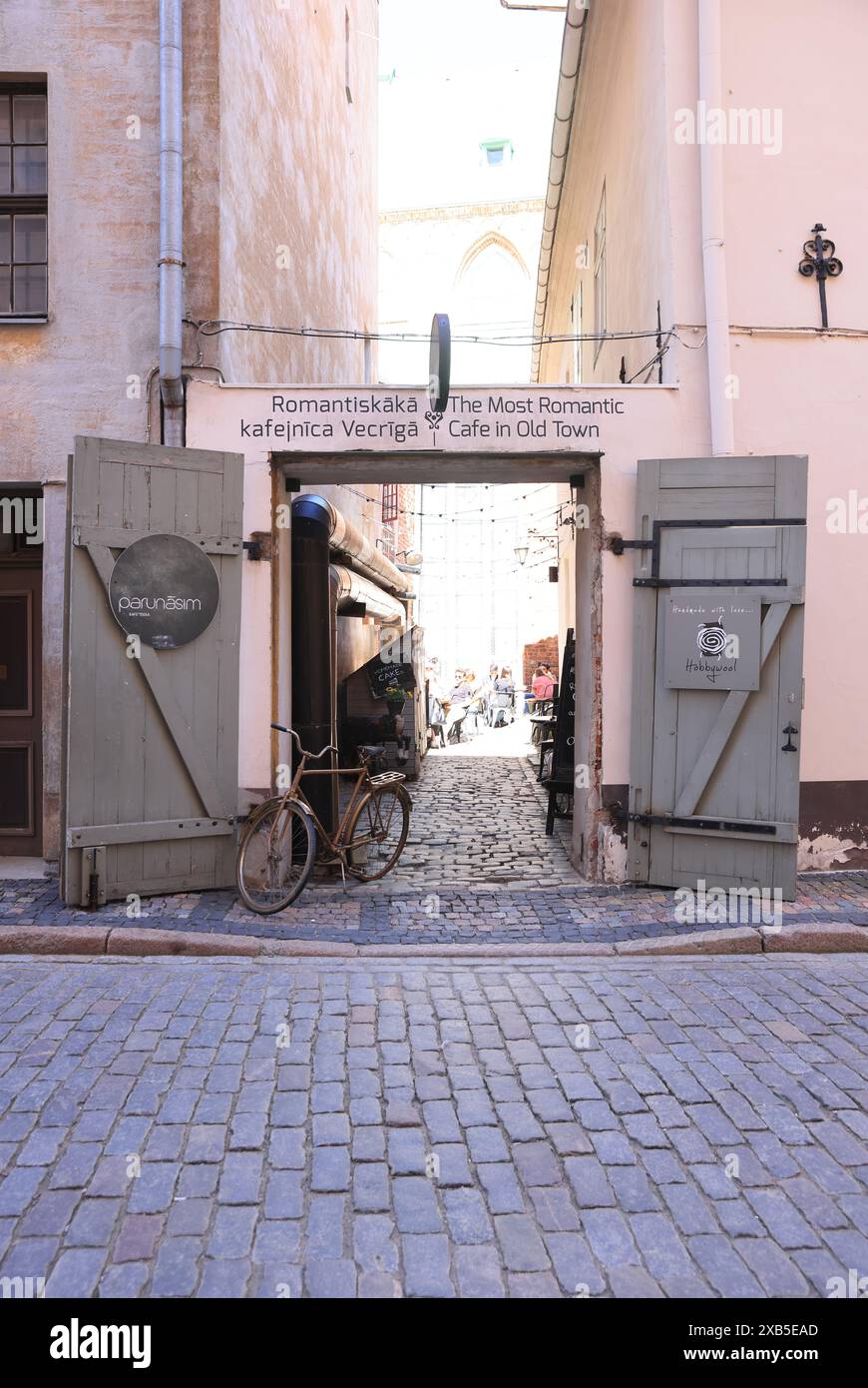 Entrance of the The Most Romantic Cafe in the Old Town, in pretty Riga ...