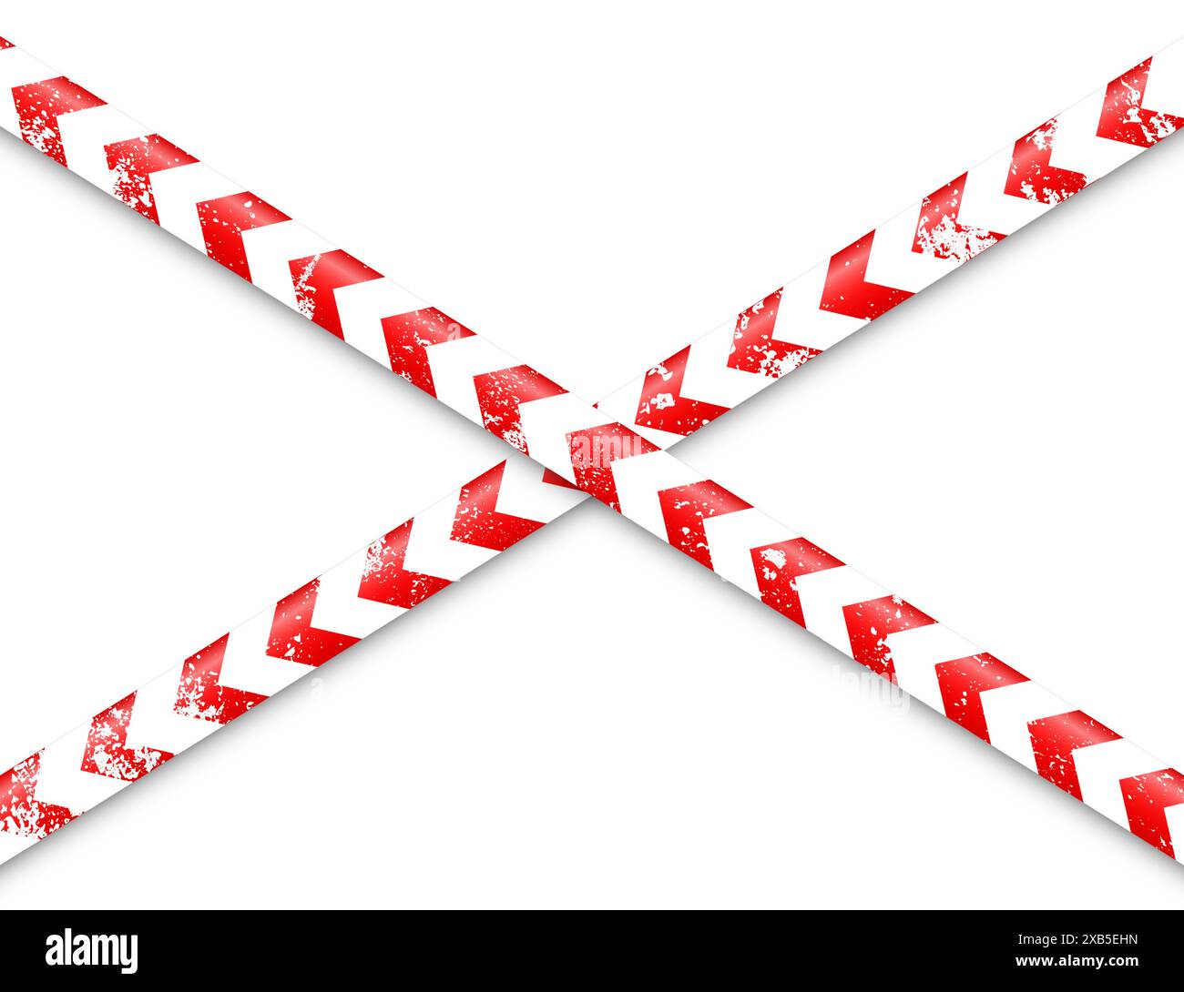 Old grunge barricade construction tape. Red police warning line ...