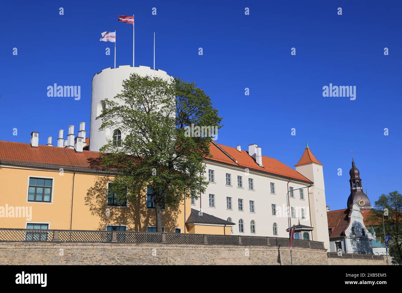 Riga Castle, by the River Daugava, residence of the President of Latvia ...