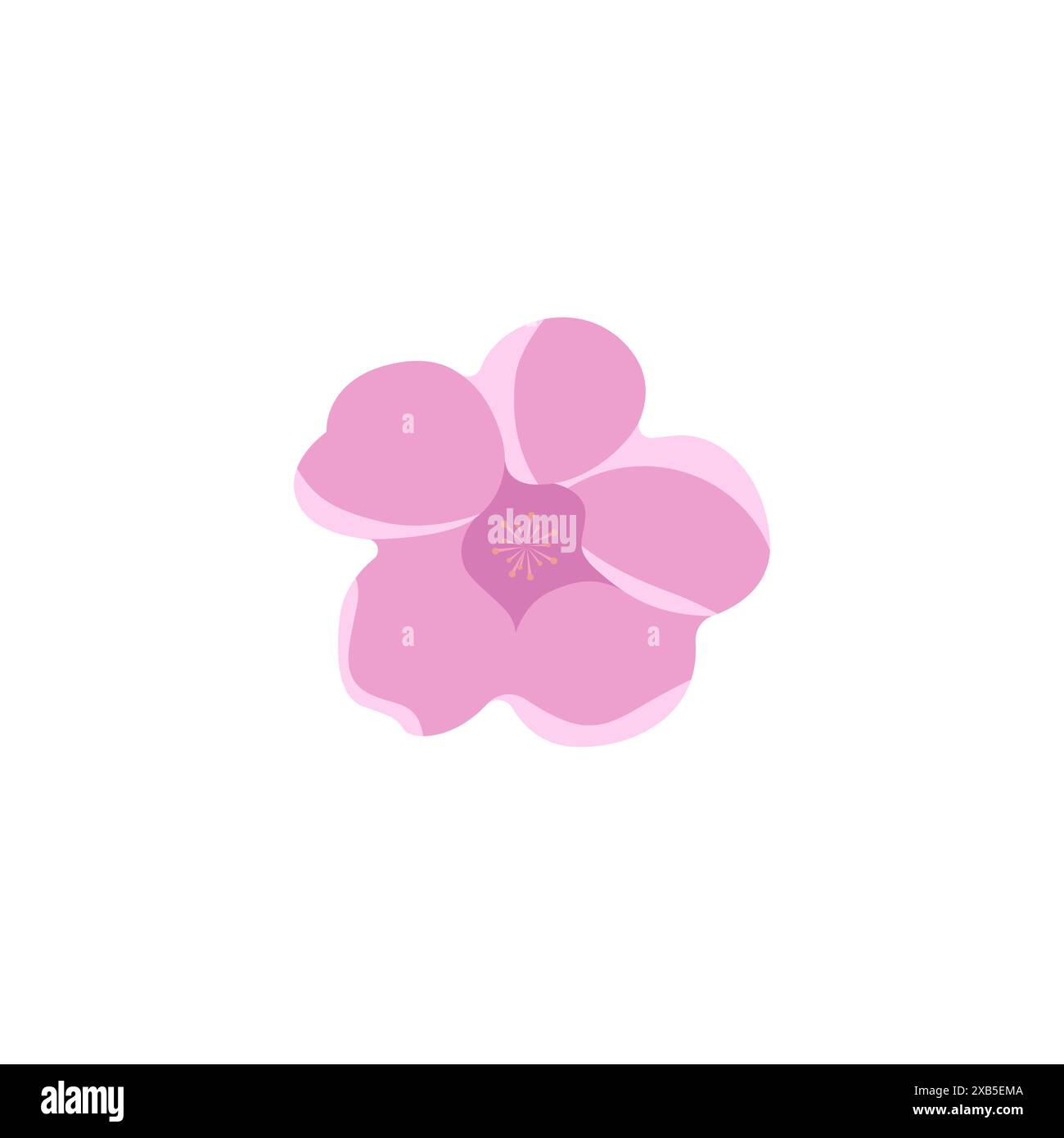 Simple icon of sakura on a branch vector. Sakura flower vector ...
