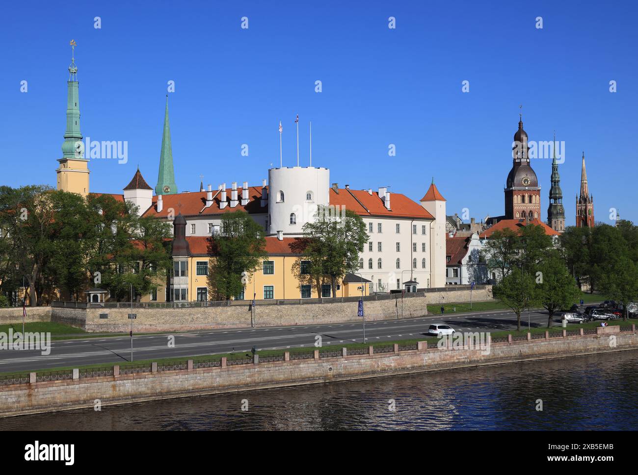 Riga Castle, by the River Daugava, residence of the President of Latvia ...