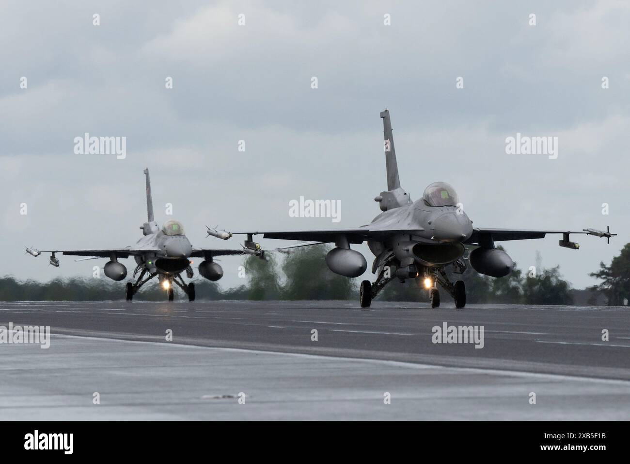 Two General Dynamics F-16 Fighting Falcon of 6 Eskadra Lotnicza the ...