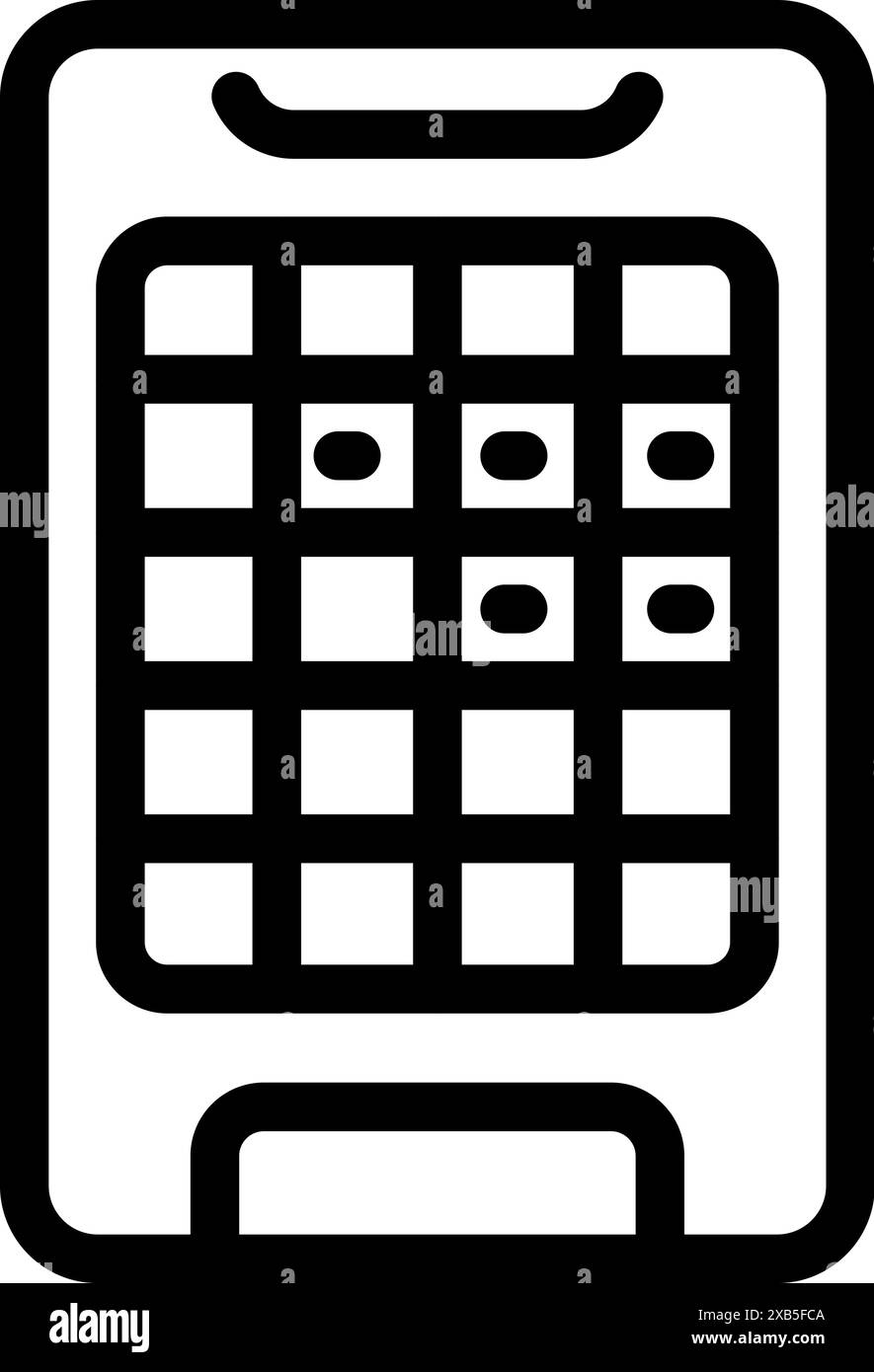 Smartphone Showing A Pattern Lock Interface For Unlocking The Device