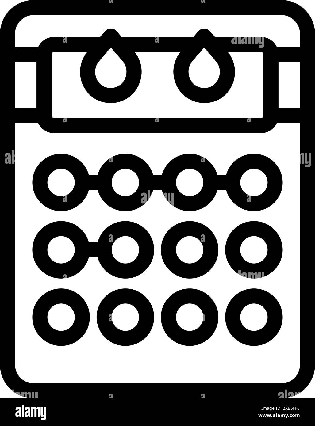 Birth control pills with two water drops symbolizing taking medicine ...