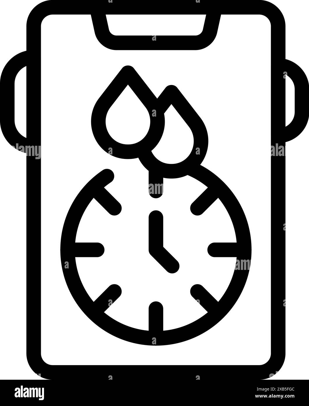 Modern smartwatch is displaying a water reminder, encouraging users to ...