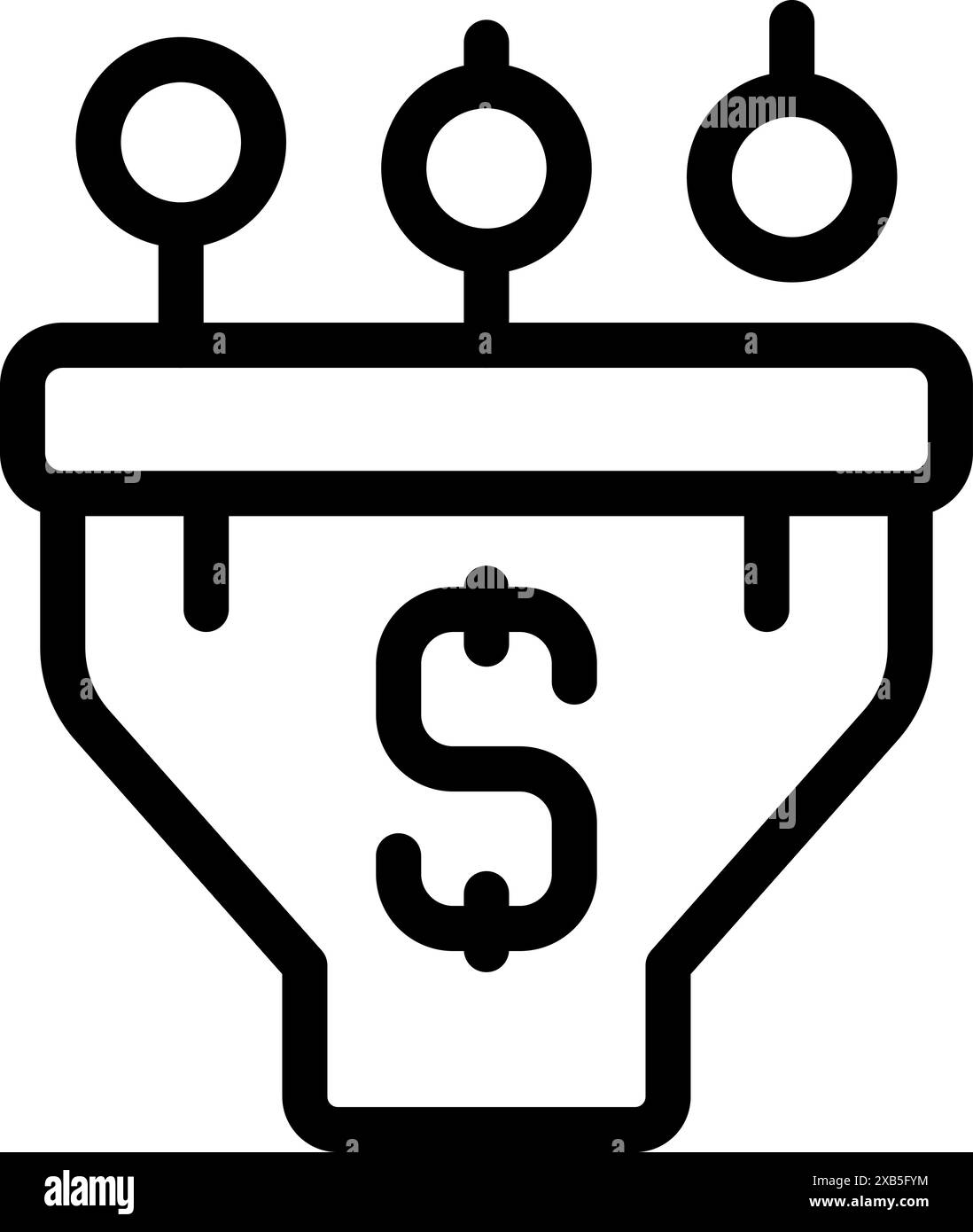 Sales funnel icon with three levels representing the different stages ... Sales funnel icon with three levels representing the different stages ...