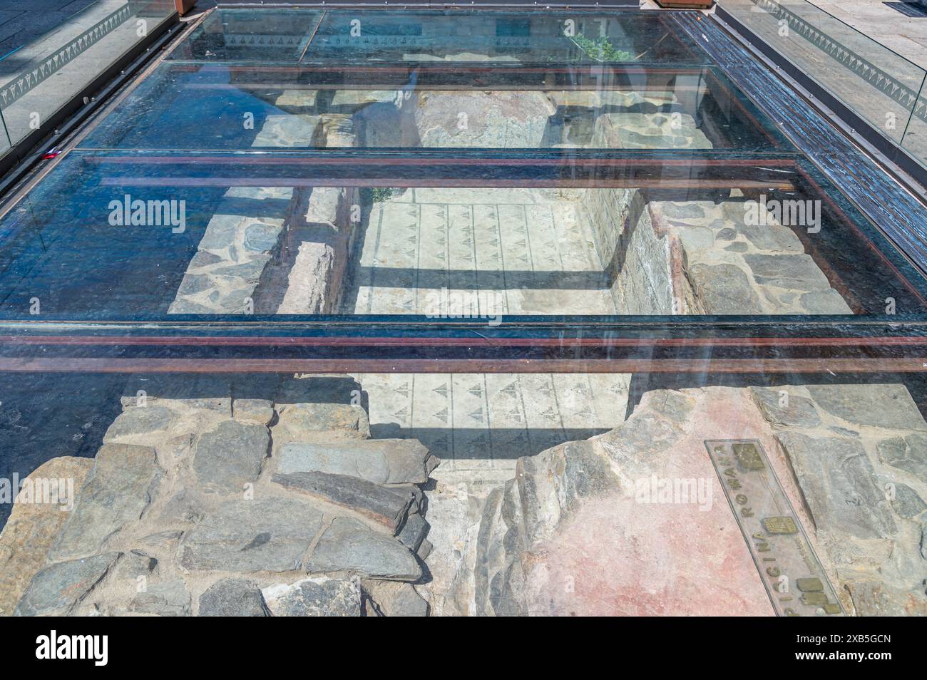 LUGO, SPAIN - AUGUST 26, 2022: Archaeological remains of a Roman pool ...