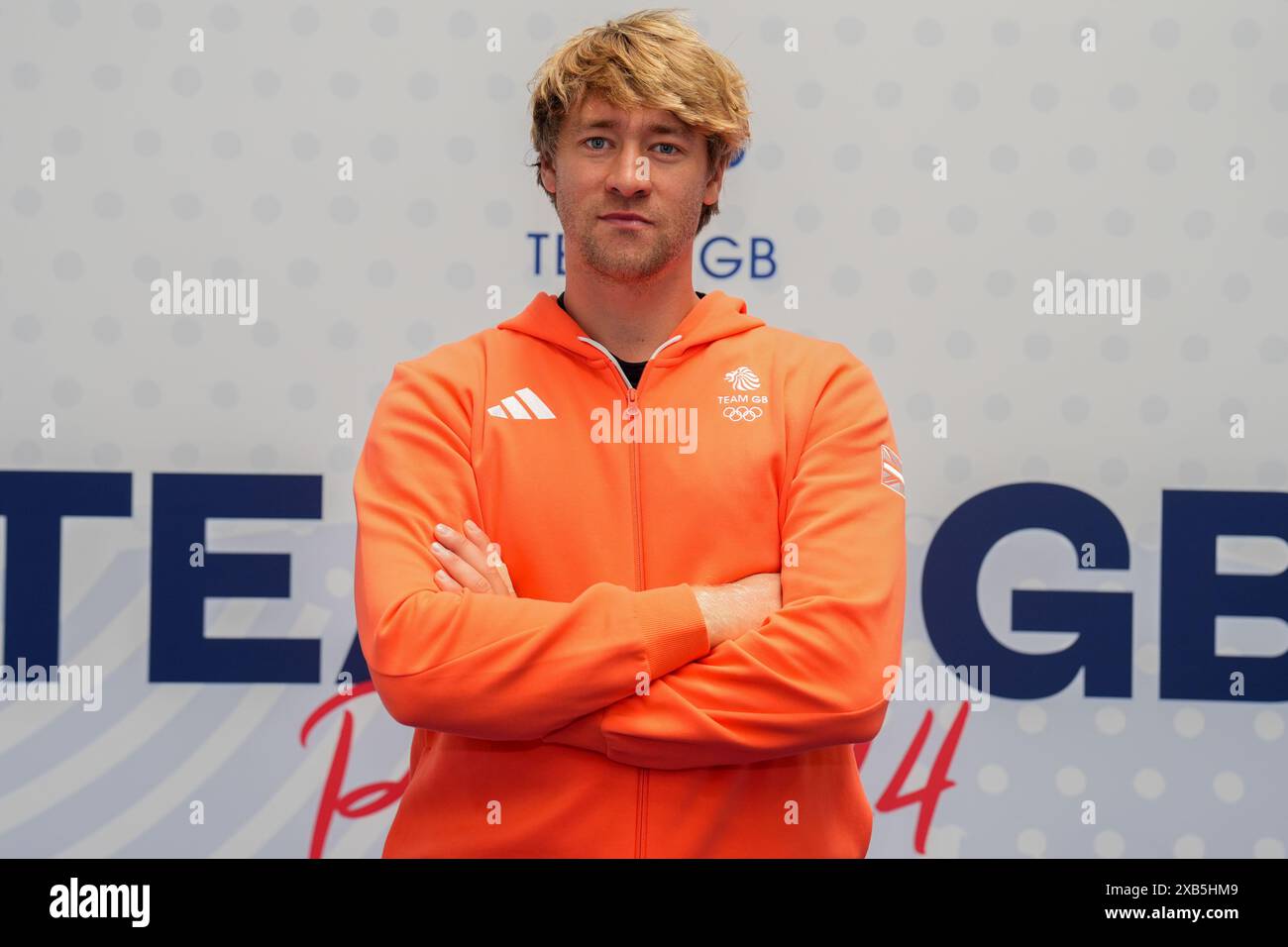 Sam Sills during a Team GB kitting out session for Paris 2024 at ...