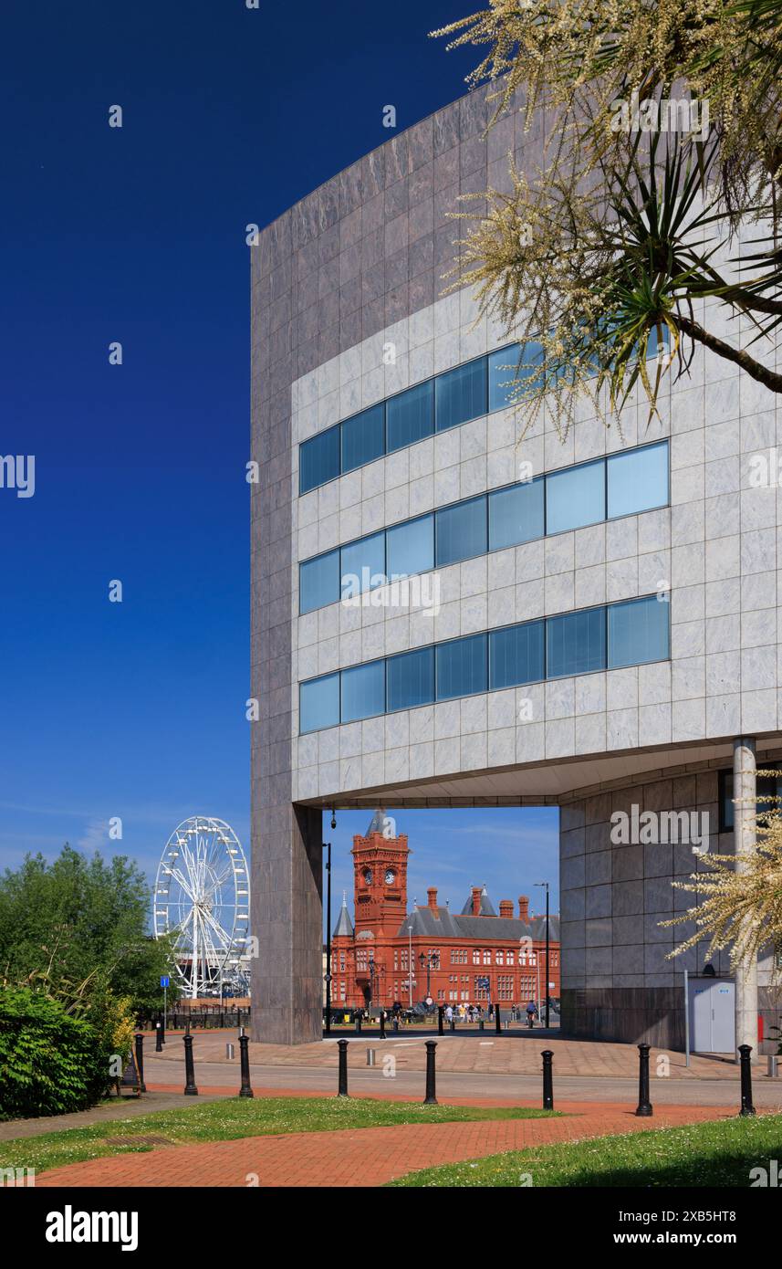 Atradius Building and Pierhead Building, Cardiff Bay, Wales Stock Photo ...