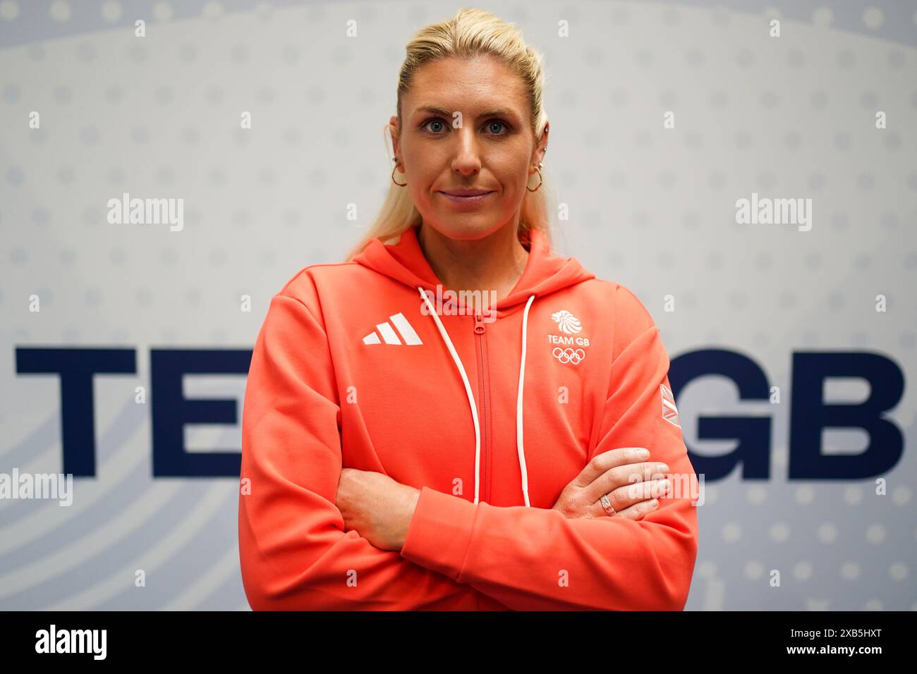 Saskia Tidey during a Team GB kitting out session for Paris 2024 at ...