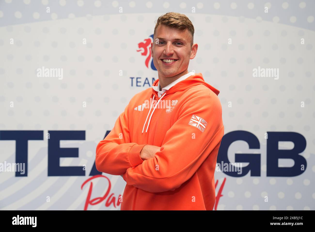 Oli Wilkes during a Team GB kitting out session for Paris 2024 at ...