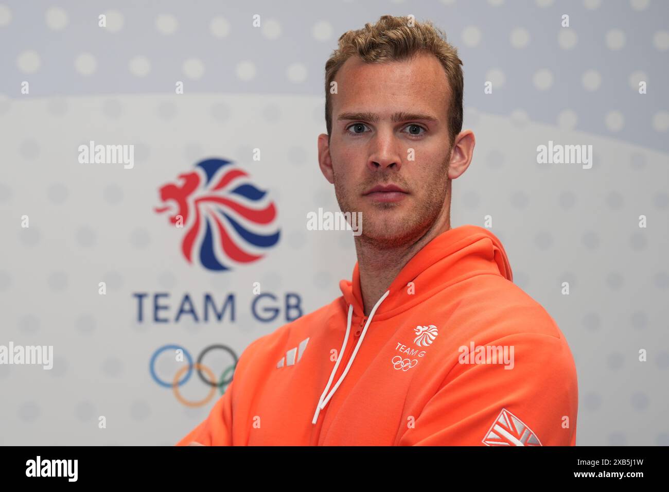 Charlie Elwes during a Team GB kitting out session for Paris 2024 at ...