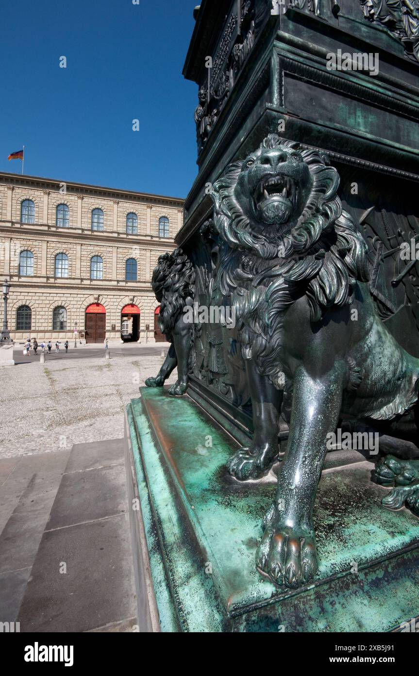 Germany, Bavaria, Munich, Max Joseph Platz Square, Residenz Royal ...