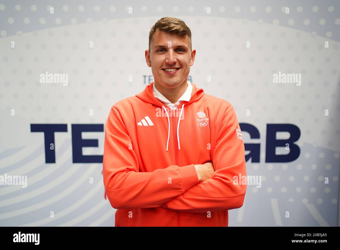 Oli Wilkes during a Team GB kitting out session for Paris 2024 at ...