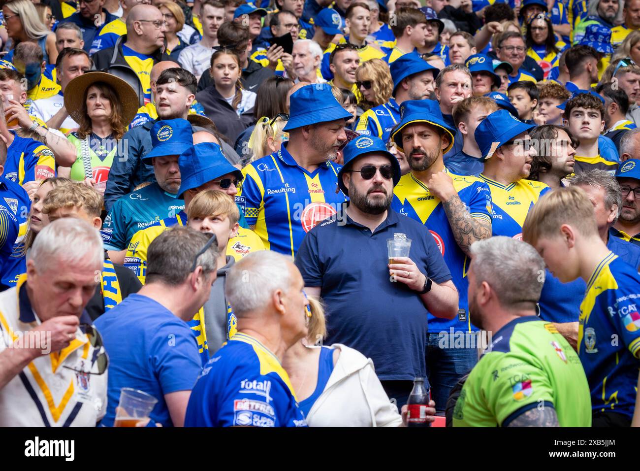 The 2024 Betfred Challenge Cup Final at Wembley between Warrington and Wigan. Warrington were ...