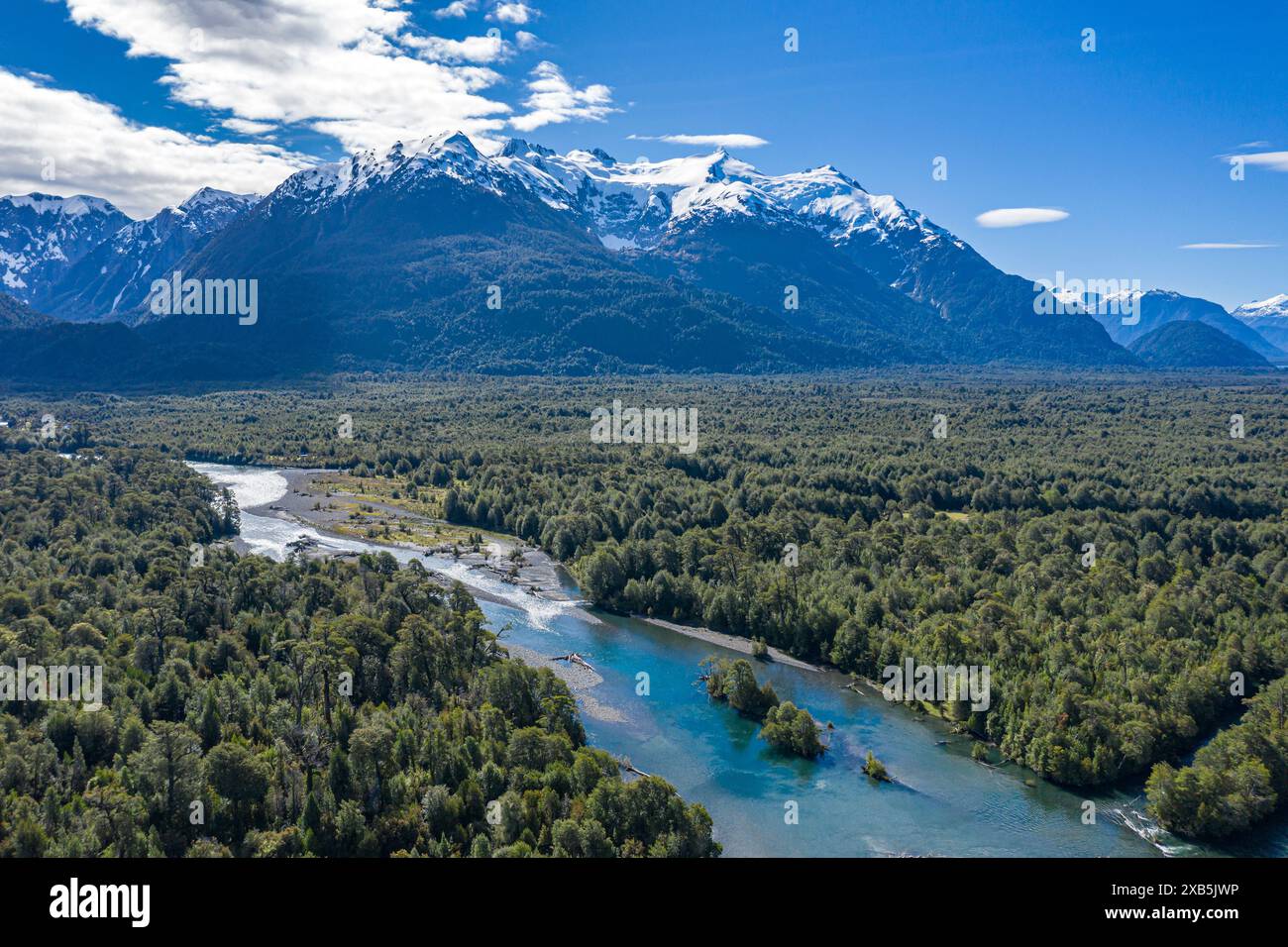 River Rio Frio before flowing into River Rio Yelcho, Glacier San ...
