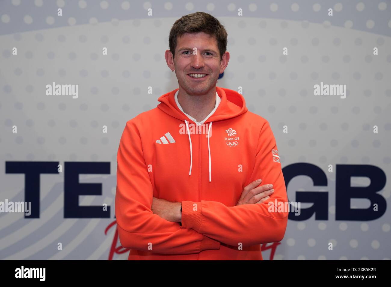 Tom Barras during a Team GB kitting out session for Paris 2024 at ...