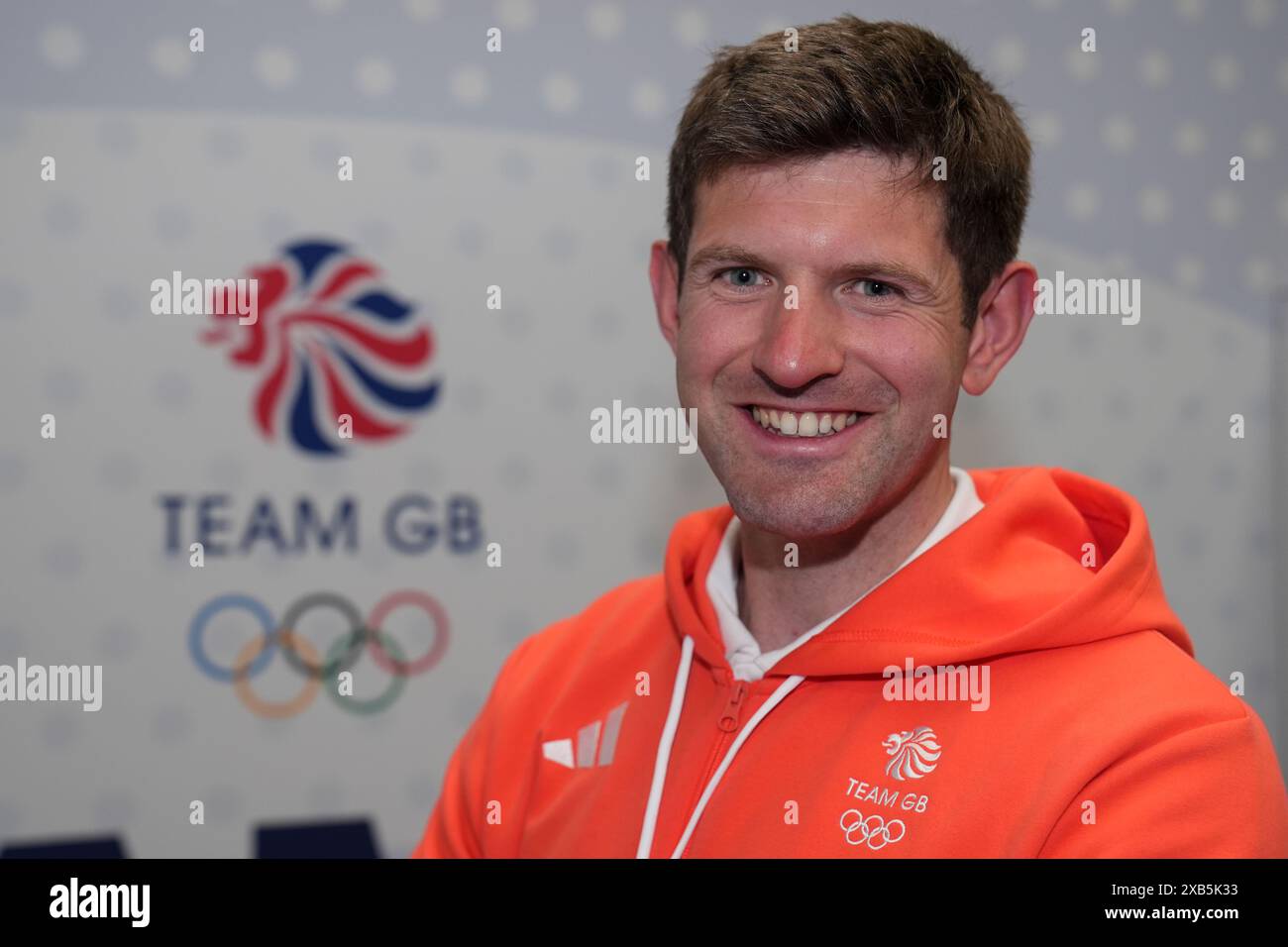 Tom Barras during a Team GB kitting out session for Paris 2024 at ...