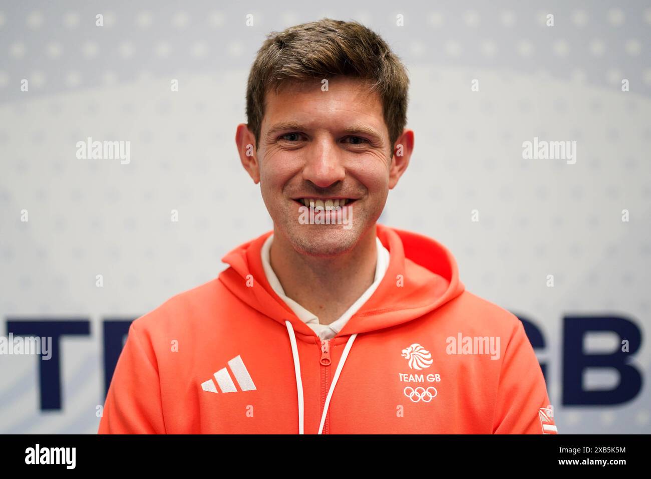 Tom Barras during a Team GB kitting out session for Paris 2024 at ...